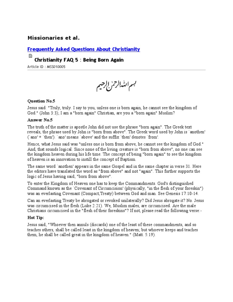 Being Born Again | PDF | Born Again | Kingship And Kingdom Of God