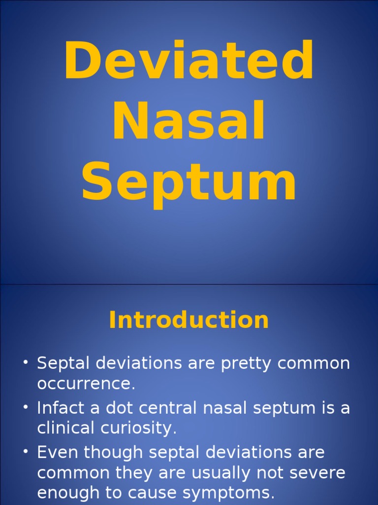 Deviated Nasal Septum | PDF | Human Nose | Face
