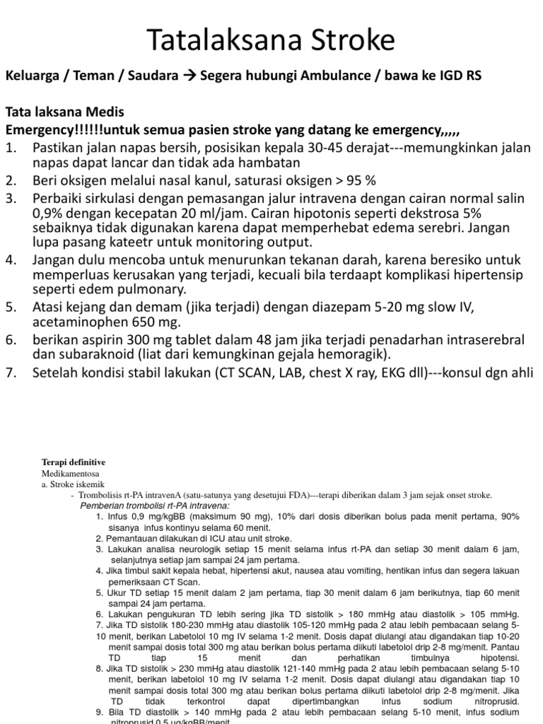 Tatalaksana Stroke | PDF