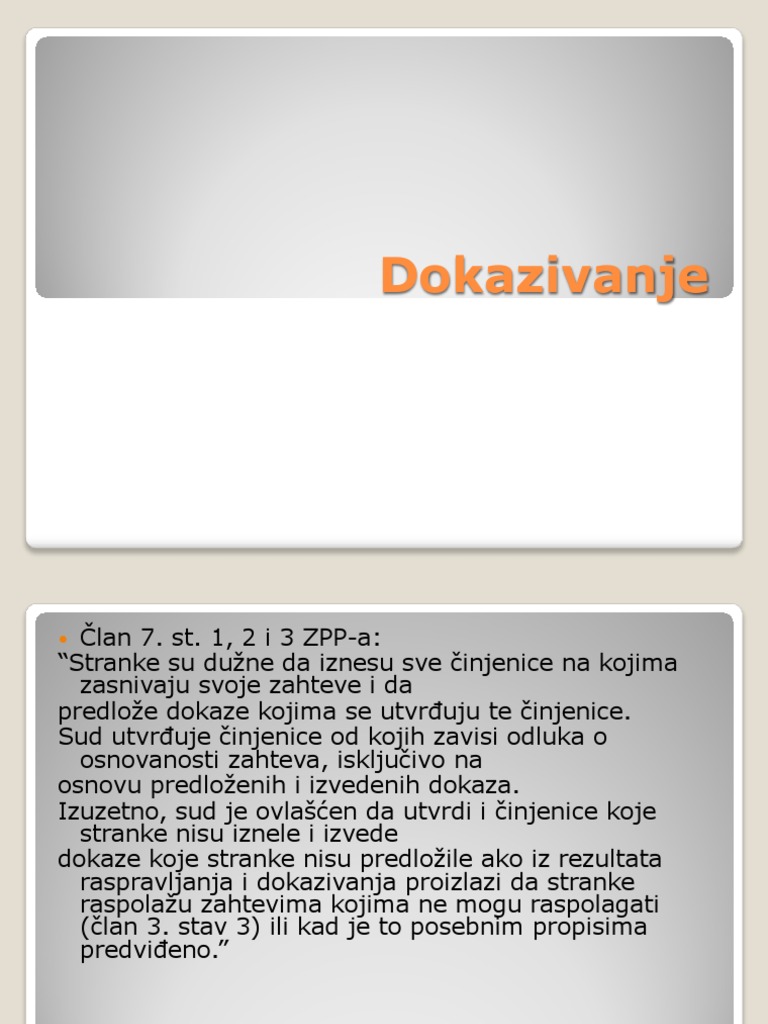 Dokazivanje | PDF