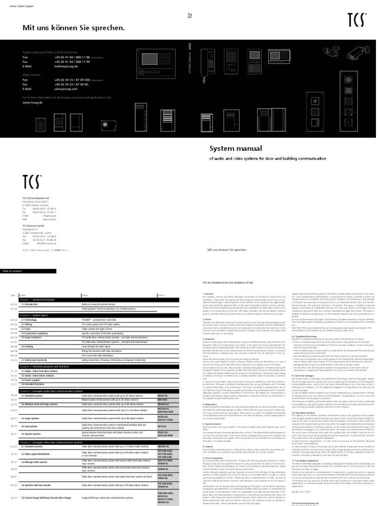 Tcs System Manual | PDF | Power Supply | Switch