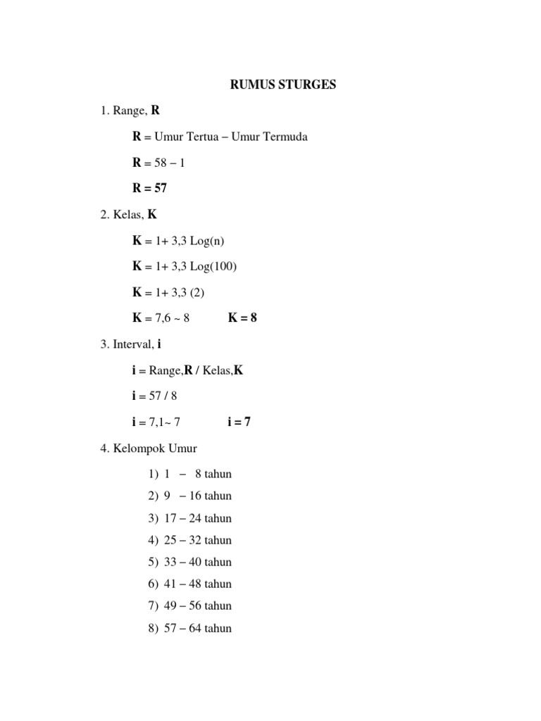 Rumus Sturges | PDF