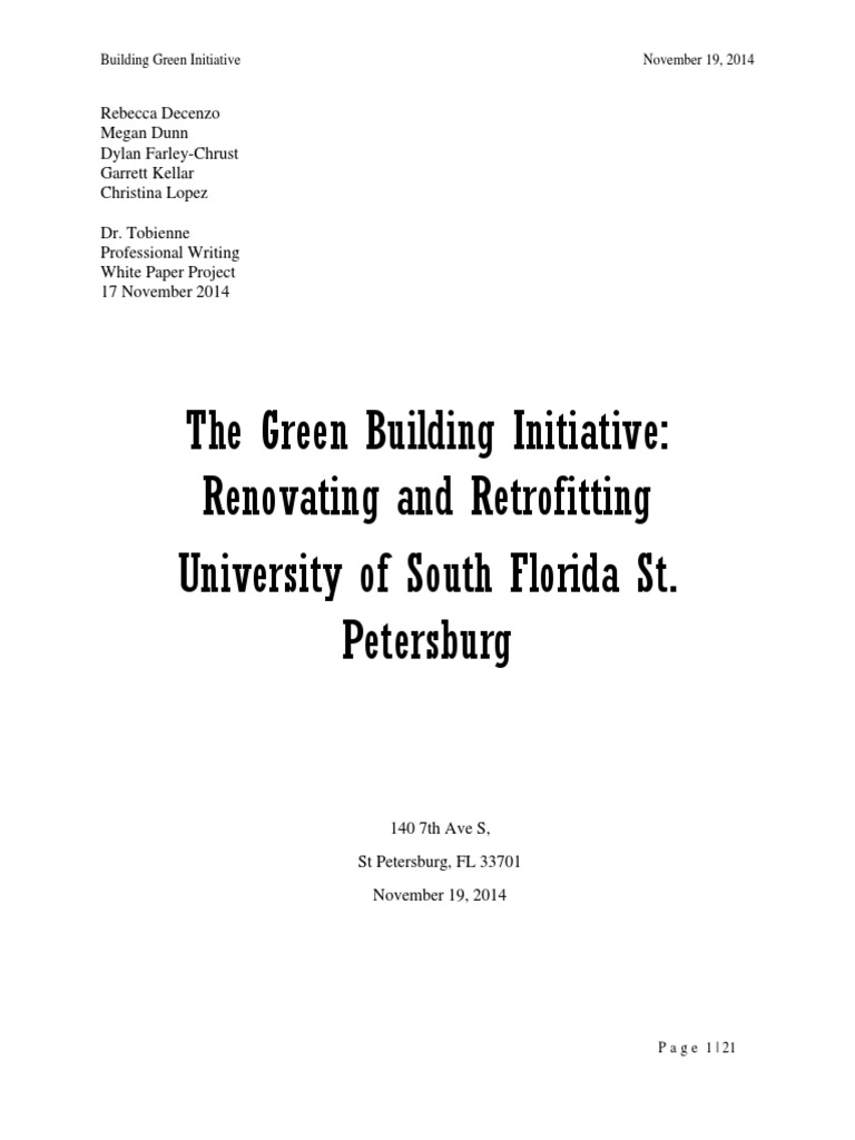 White Paper Project | PDF | Leadership In Energy And Environmental ...