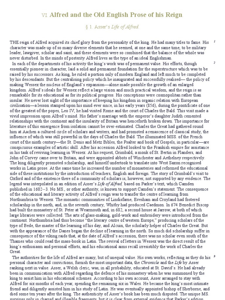 And The Old English Prose of His | PDF | Bede | Translations
