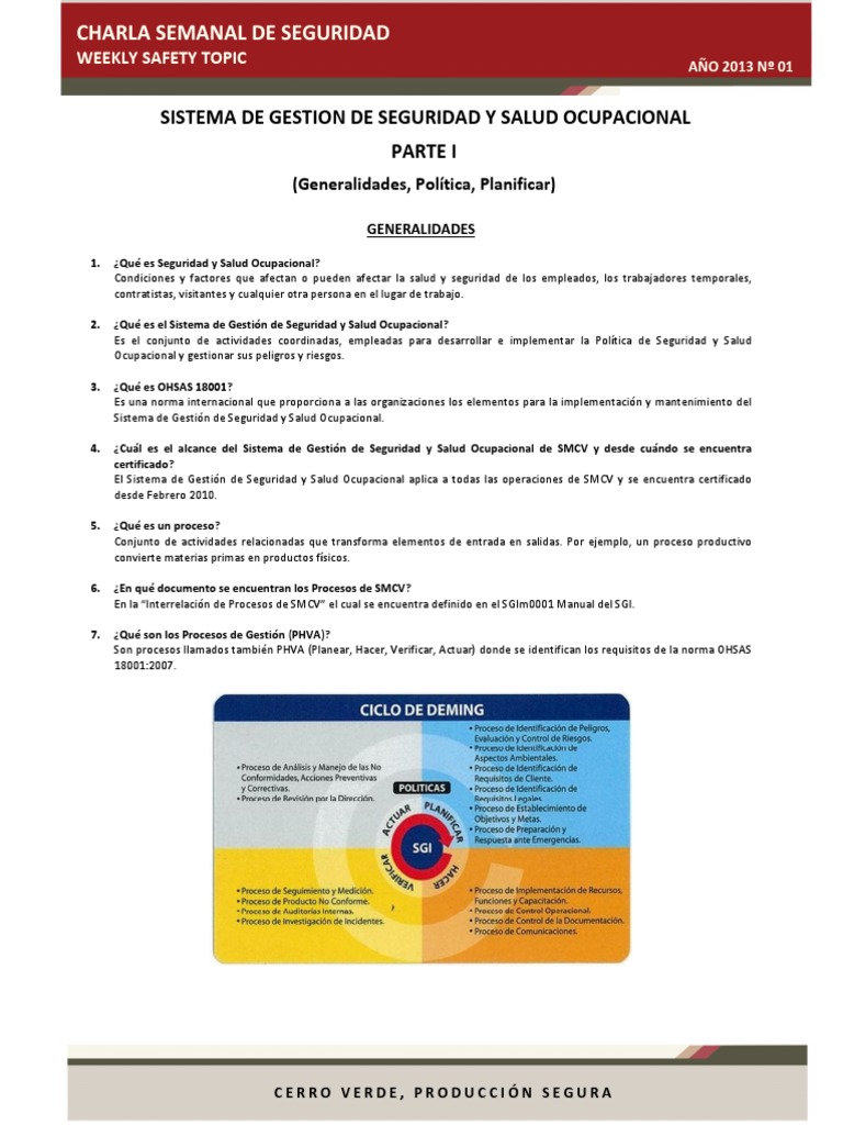 01 - OHSAS - Preguntas Frecuentes - Parte 1 | PDF | Riesgo | Salud y ...