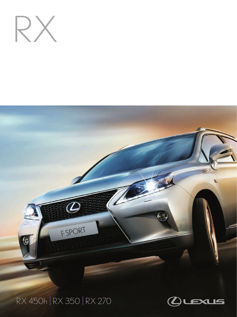 Lexus RX Series Brochure | PDF | Lexus | Luxury Vehicles