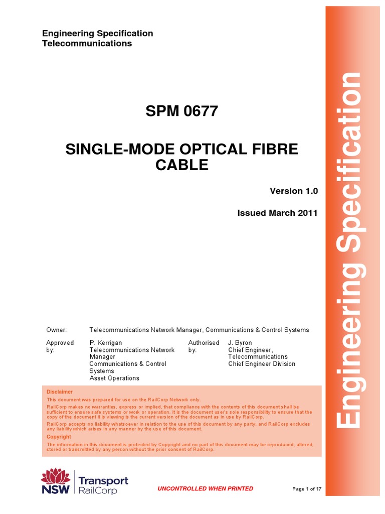 Spm-0677 - SMOF Cable | PDF | Optical Fiber | Cable