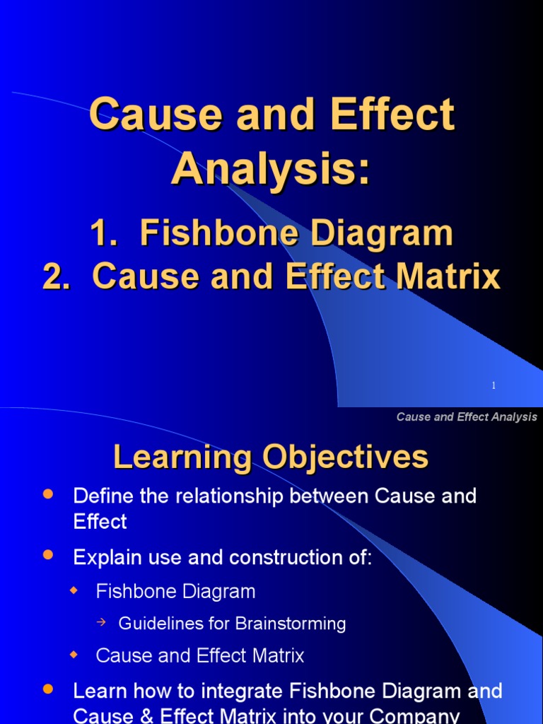 Cause and Effect Analysis - How It Is Work Out | Causality | Brainstorming