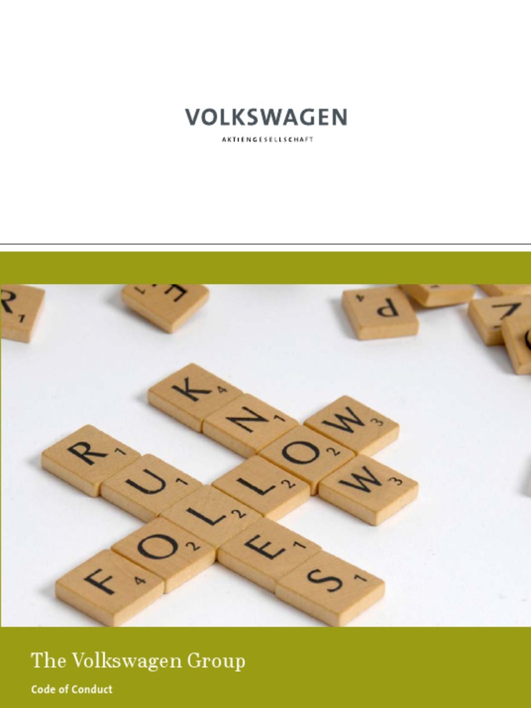 The Volkswagen Group Code of Conduct | PDF | International Labour ...