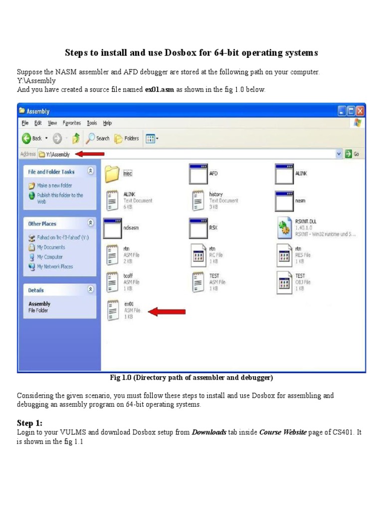 Steps To Install and Use Dosbox For 64-Bit OS | PDF | Teaching Methods & Materials | Technology ...