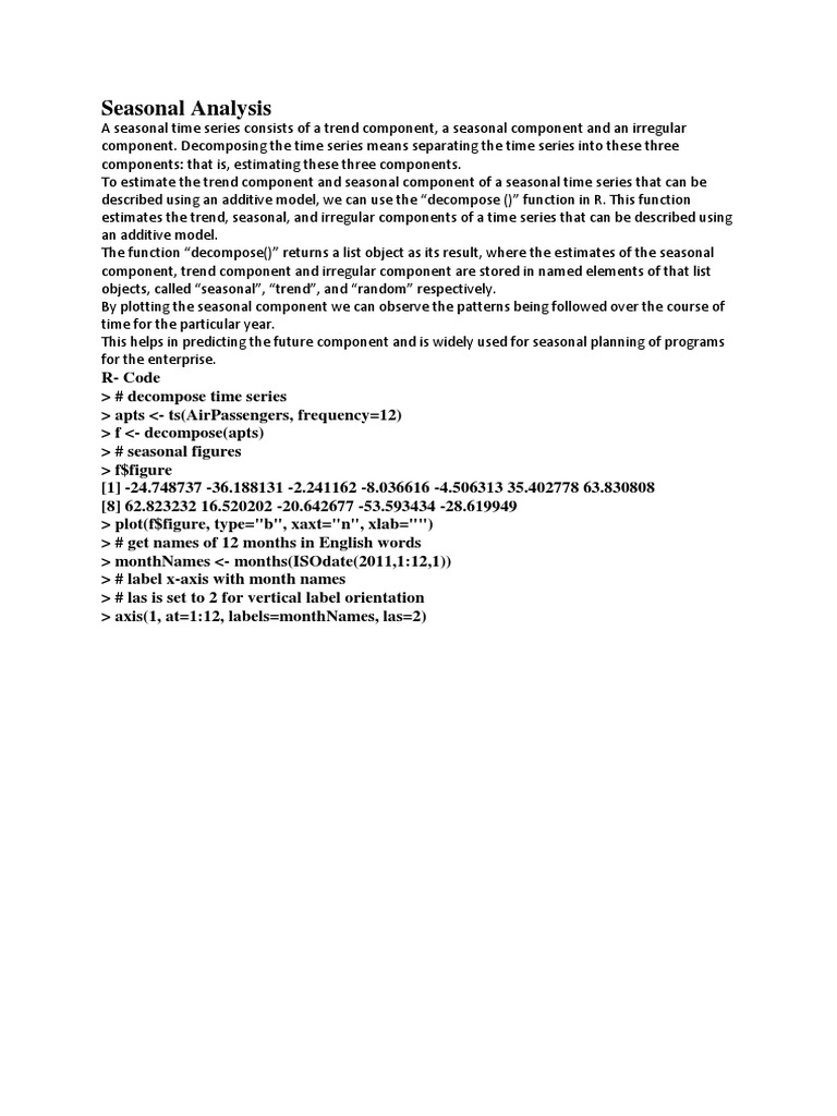 Time Series Decomposition | PDF | Time Series | Moving Average