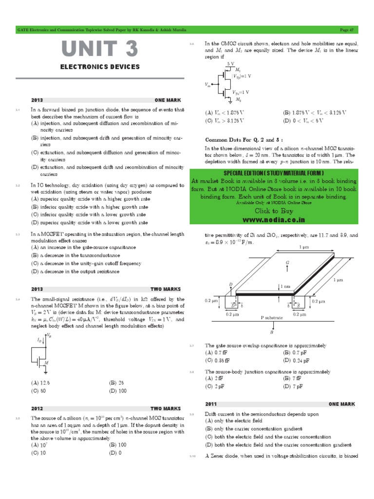 Edc 3 | PDF | Field Effect Transistor | P–N Junction