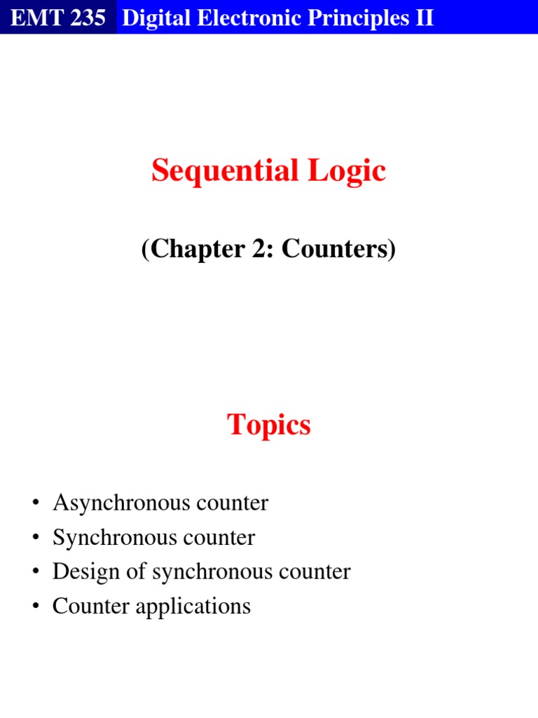 2013 Wwk6 Counter 1 (Design of Counters) - Portal - vg3 | PDF ...