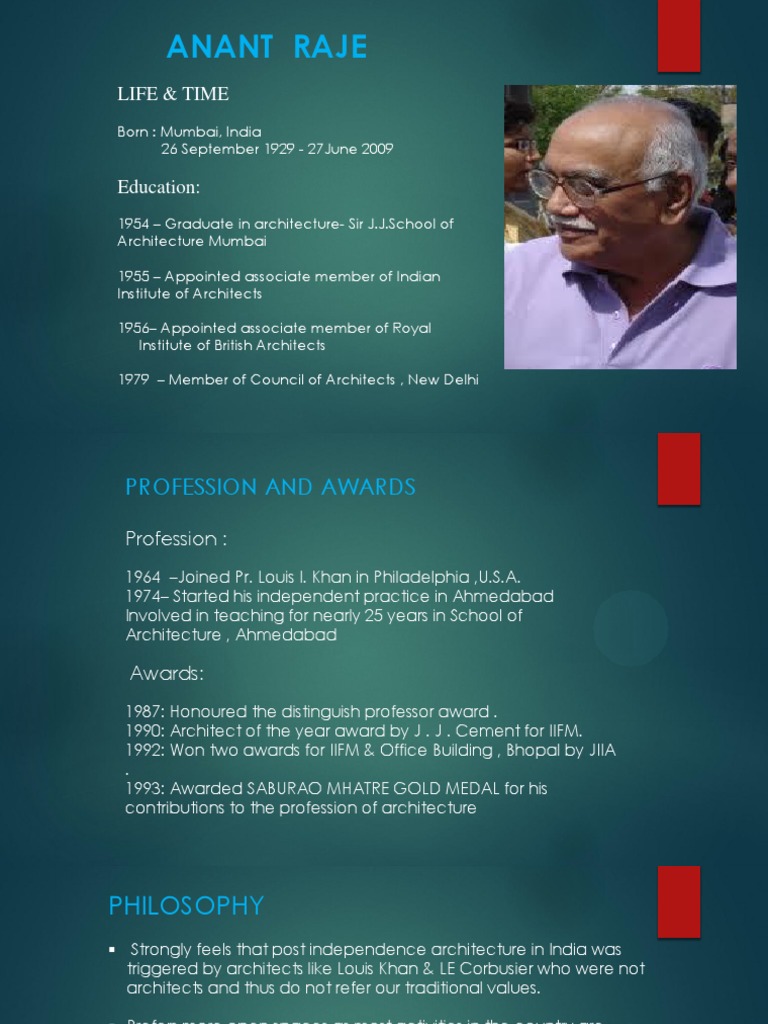 Anant Raje | PDF | Architect