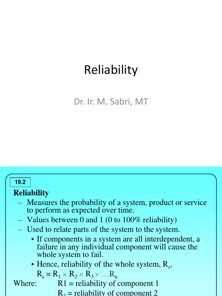 Reliability Analisa Kegagalan Teknik Mesin USU | PDF