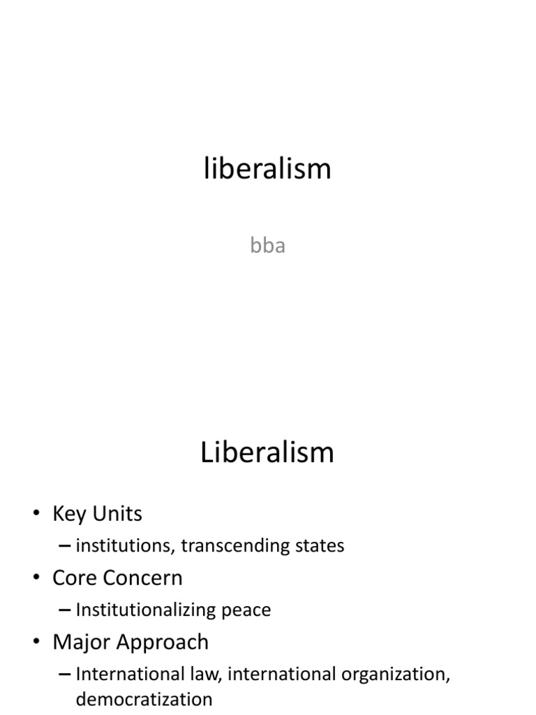 Liberalism | PDF | Liberalism | Peace