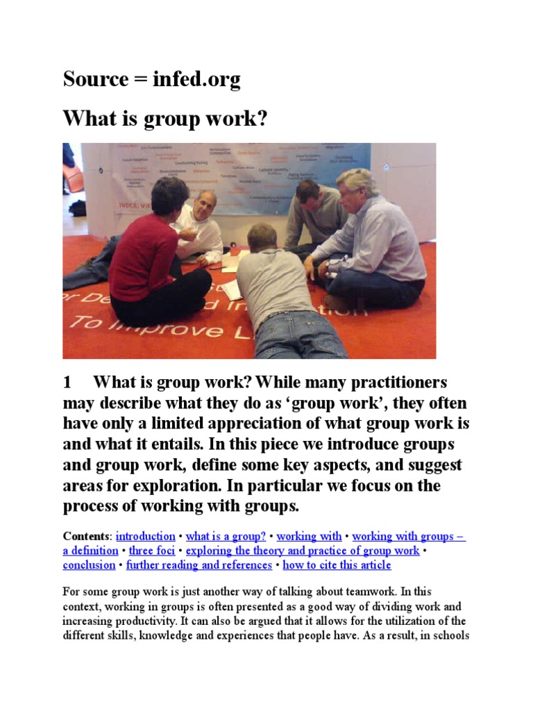 What Is Group Work | PDF | Social Group | Thought