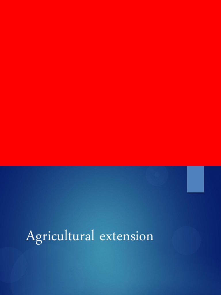 Agricultural Extension Overview and Impact | PDF | Agriculture | Innovation