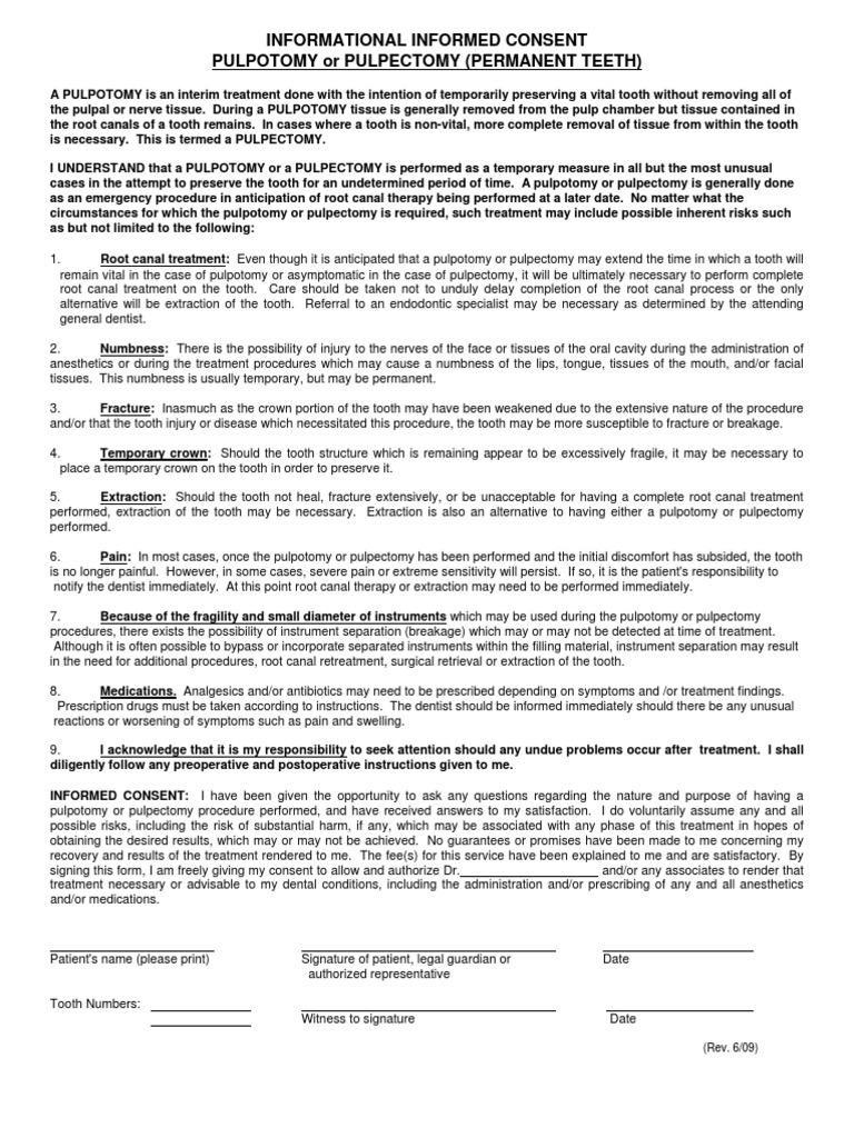Pulpotomy-Pulpectomy.pdf | Mouth | Health Care