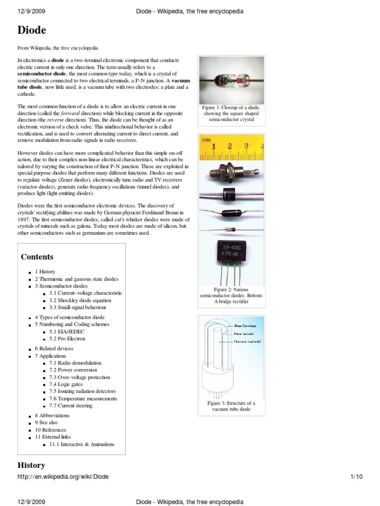 diode - wikipedia, the free encyclopedia | Diode | P–N Junction