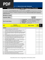 Electrical Distribution Board Inspection Checklist | PDF