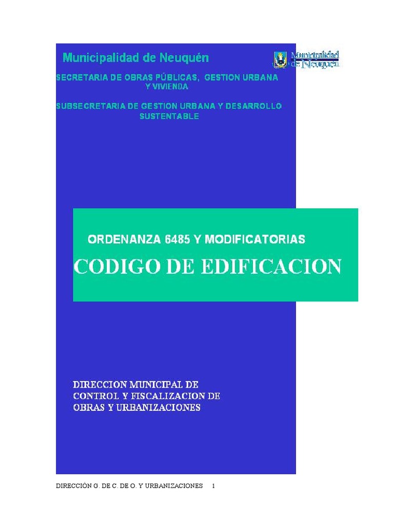 Código de Edificación Neuquén | PDF | Peatonal | Calle