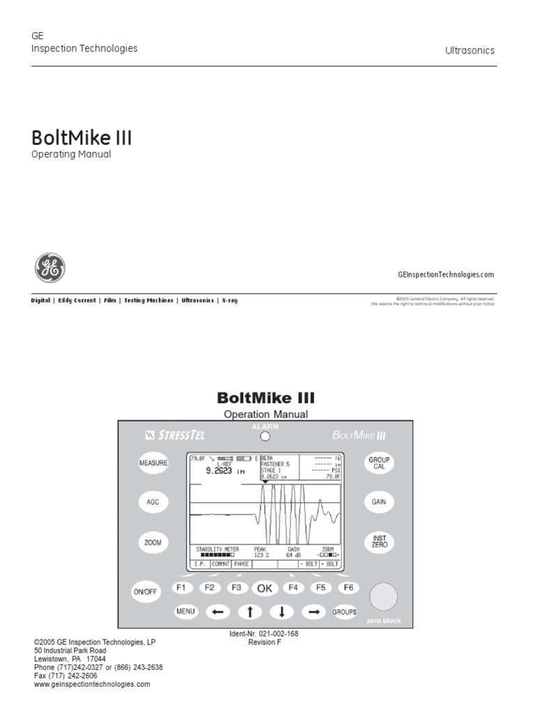 Manual Operare BoltMike III | PDF | Printer (Computing) | Calibration