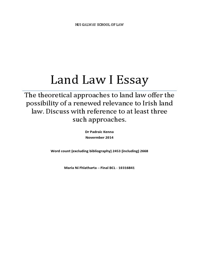Irish Land Law Theories | PDF | Jurisprudence | Property
