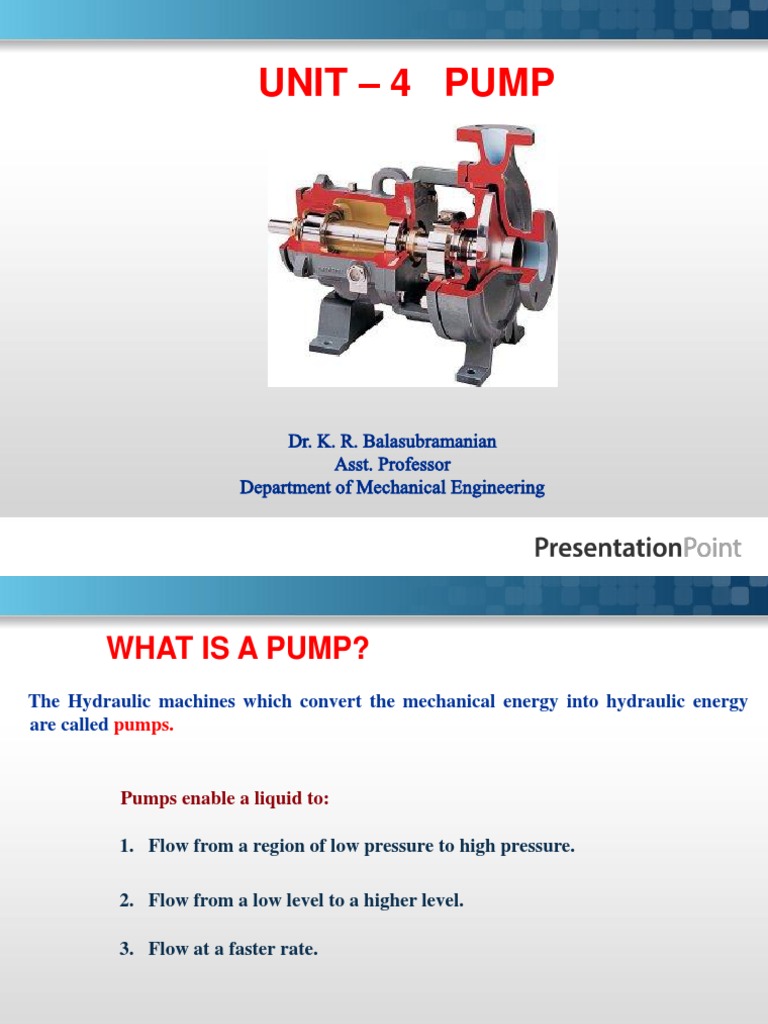 Fluid Mechanics Pumps Pdf Pump Civil Engineering