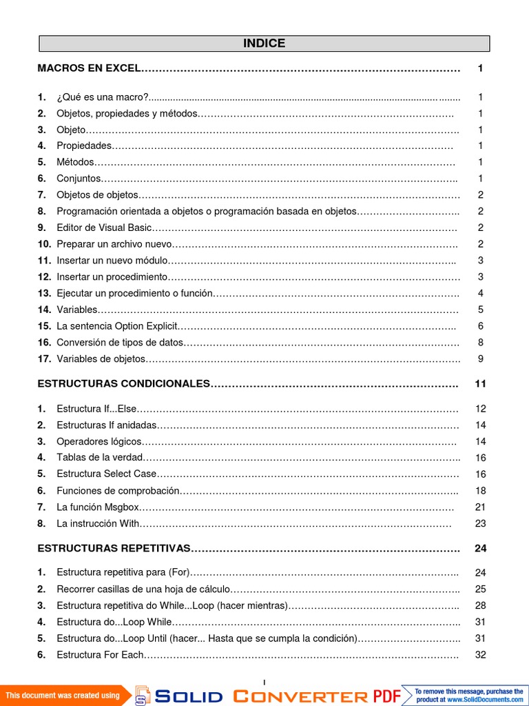 Macros en Excel | PDF | Objeto (informática) | Básico