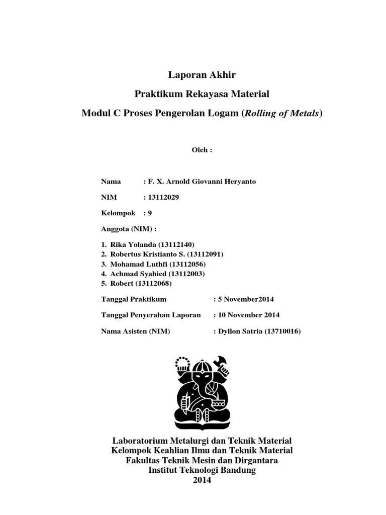 Laporan Modul C - Rolling | PDF