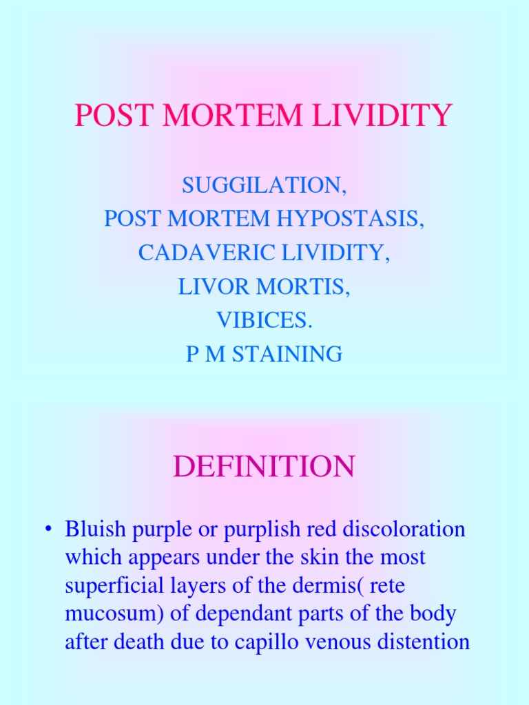 Post Mortem Lividity