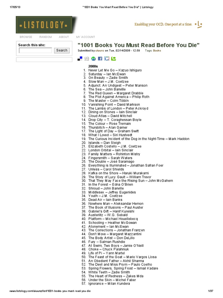 1001 Books You Must Read Before You Die | PDF | Charlotte Brontë ...
