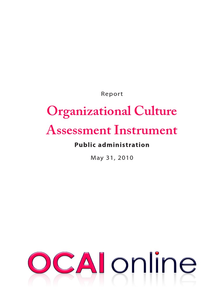 Oca I Pro Example Report | PDF | Leadership | Organizational Culture