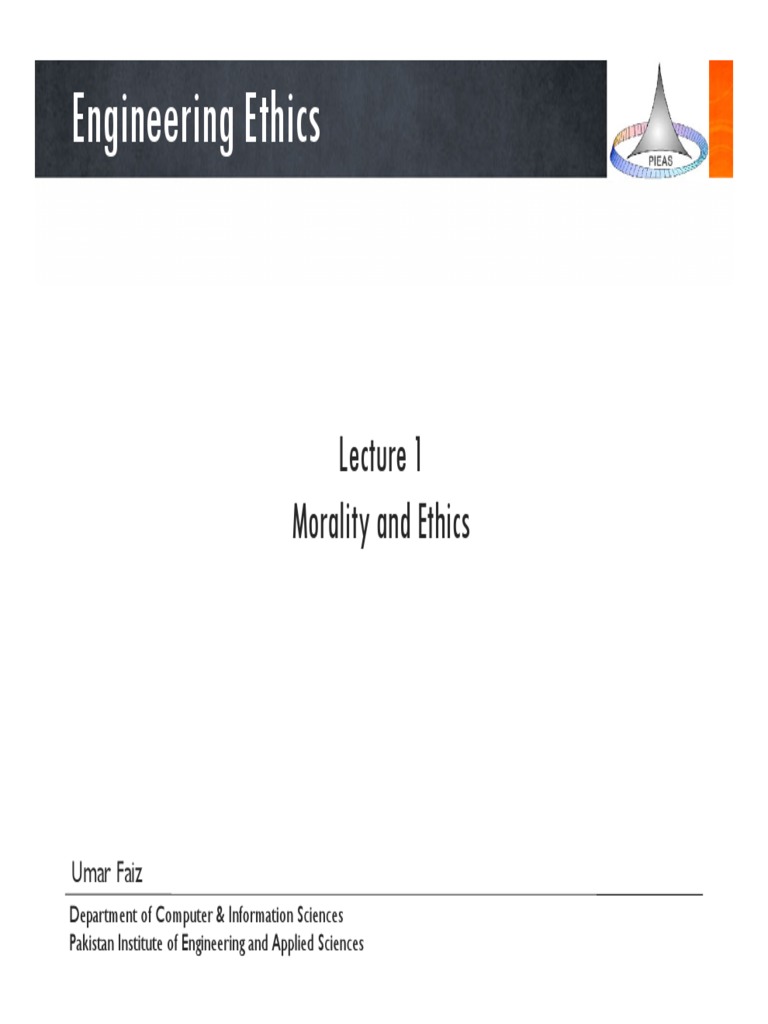 Engineering Ethics Lecture 1 | PDF | Morality | Value (Ethics)
