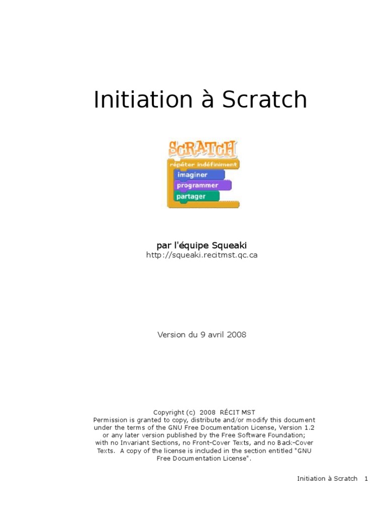 Livre Initiation Scratch | PDF
