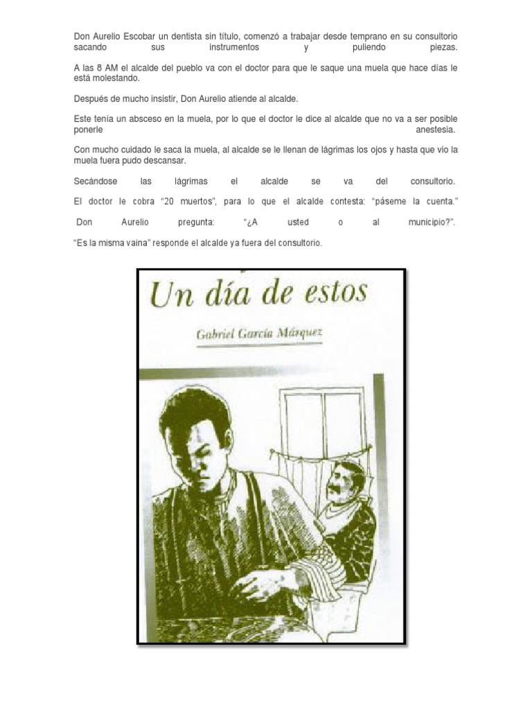 Resumen Un Dia de Estos | PDF | Hogar, jardinería y bricolaje