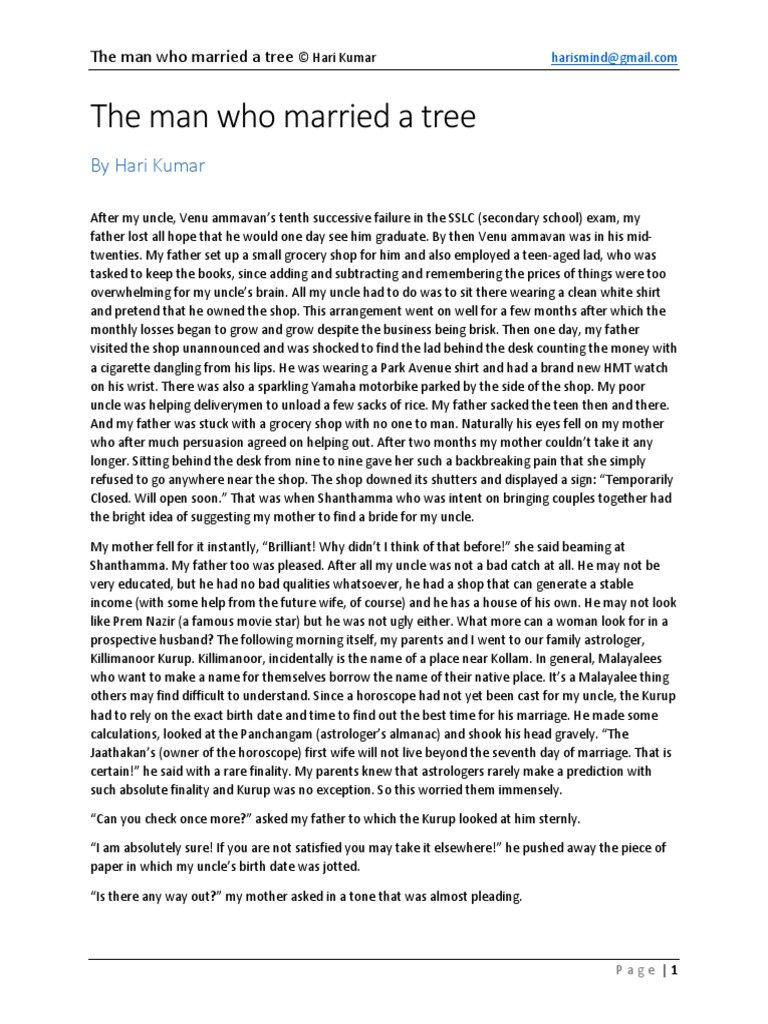 The Man Who Married A Tree | PDF | Astrology