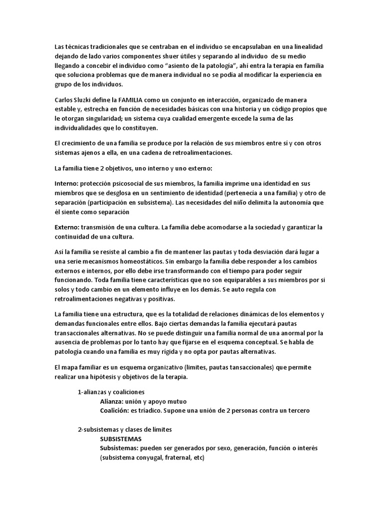 Terapia familiar conceptos | PDF | Familia | Conflicto (proceso)