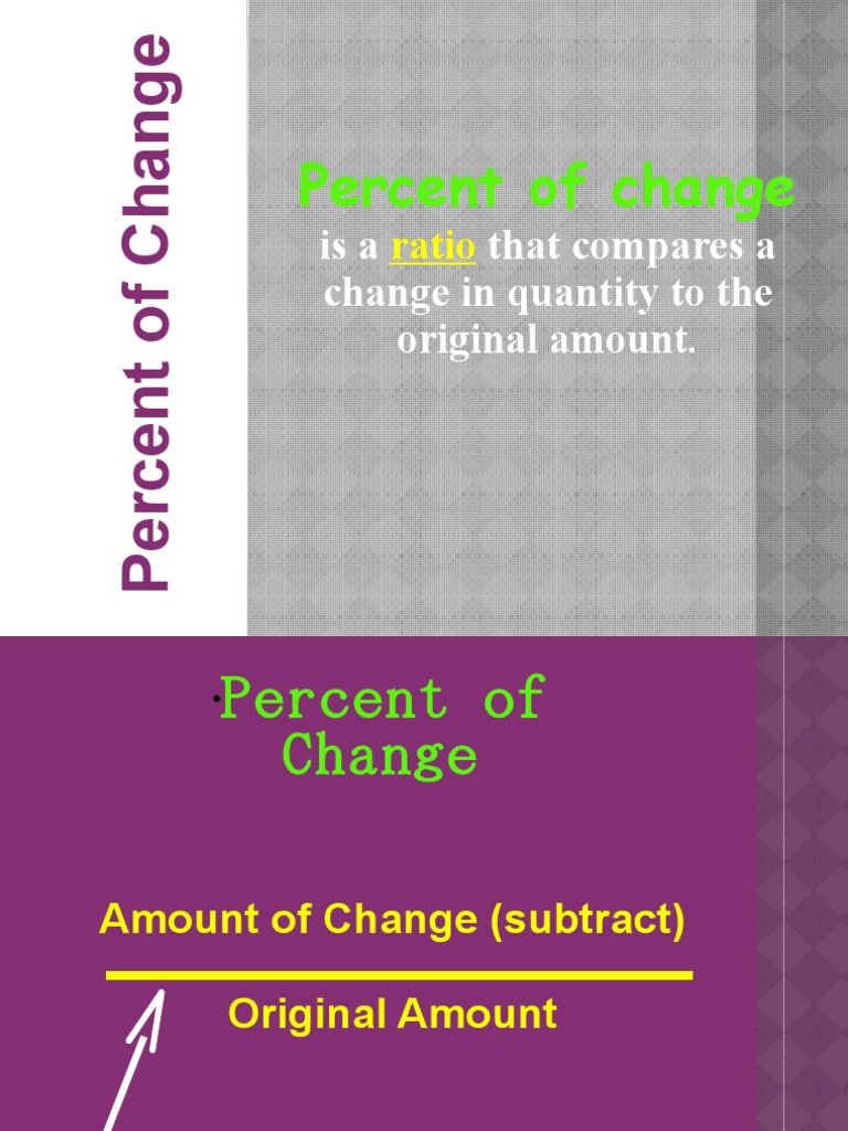 Calculating Percent of Change Examples | PDF