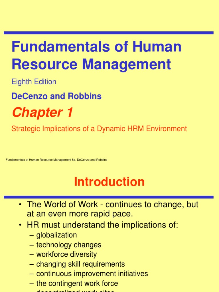HR Management Fundamentals Overview | PDF
