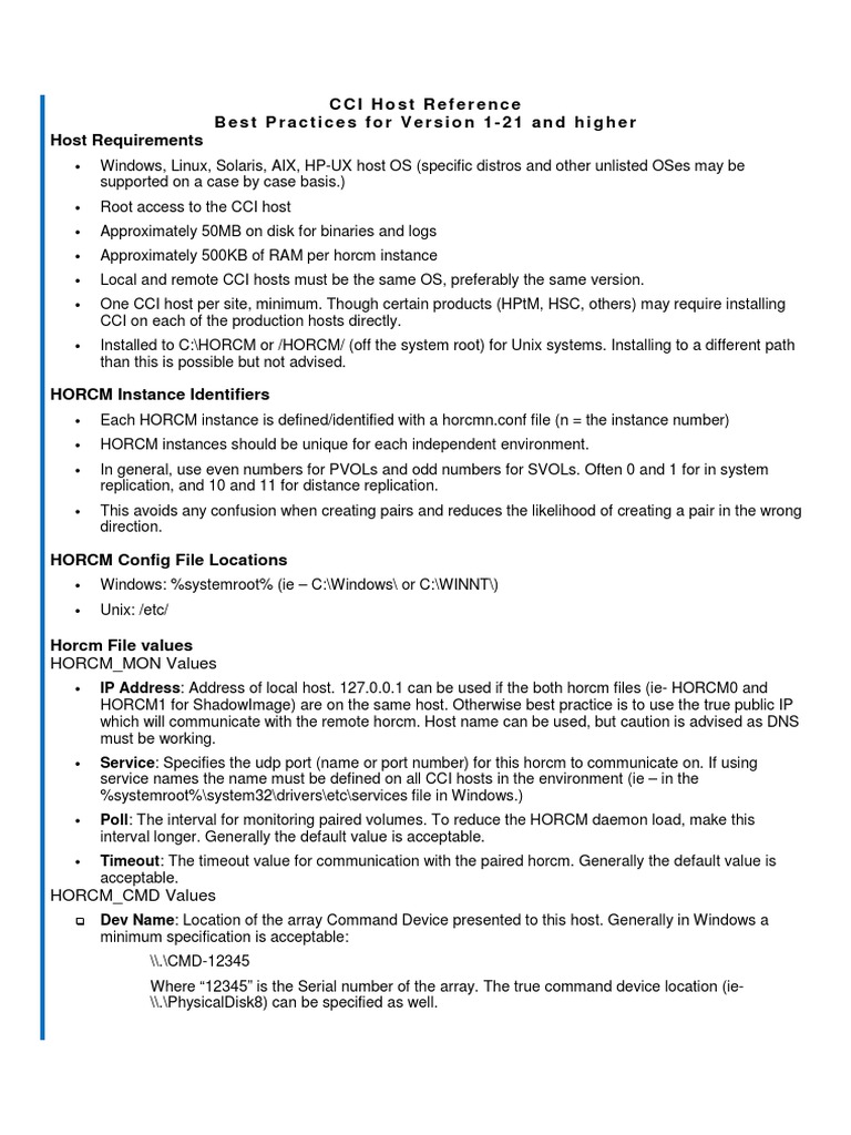 CCI Host Best Practices Guide | PDF | Computer File | Port (Computer ...