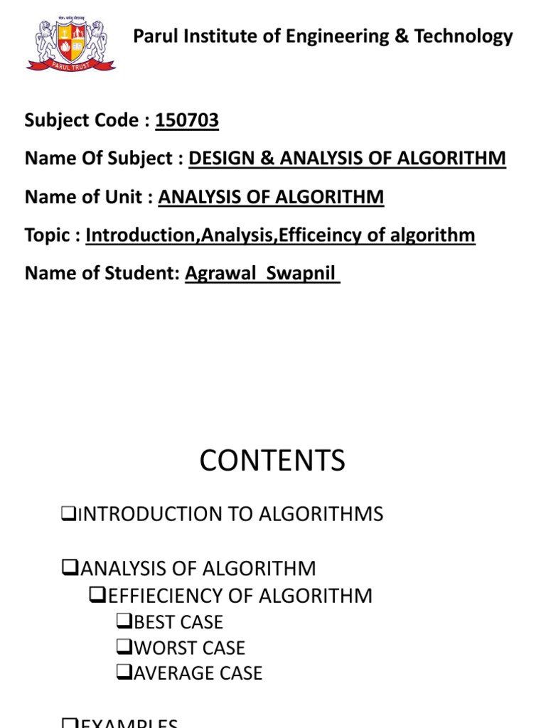 Design and Analysis of Algorithms | PDF | Recurrence Relation | Time Complexity