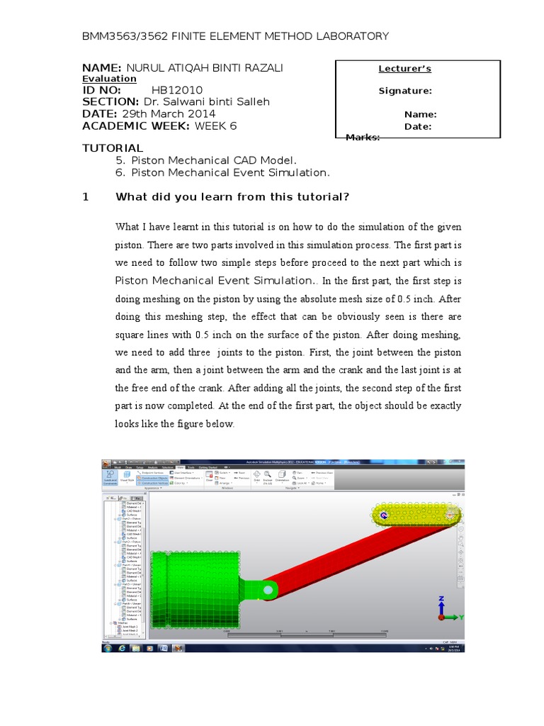 Lab Report 3rd | PDF | Stress (Mechanics) | Finite Element Method