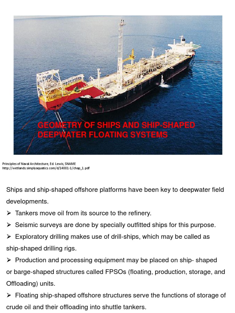 Geometry of Ships and Ship-Shaped Deepwater Floating Systems | PDF ...