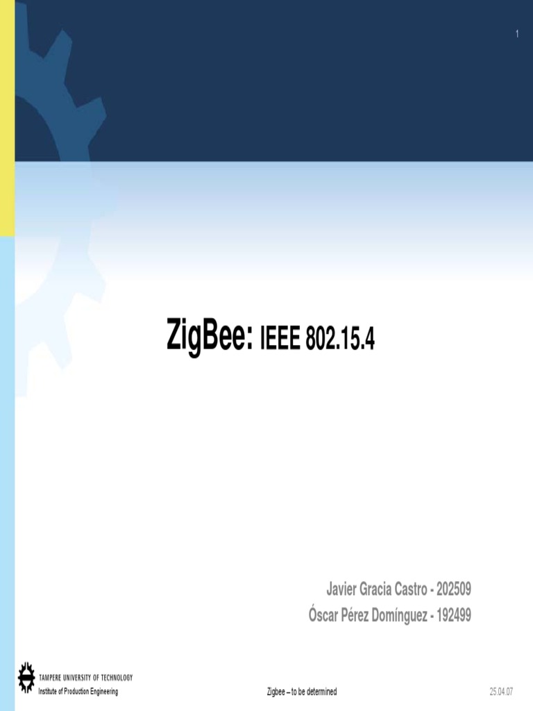 ZigBee IEEE 802.15.4 Wireless Protocol Overview | PDF | Radio Spectrum ...