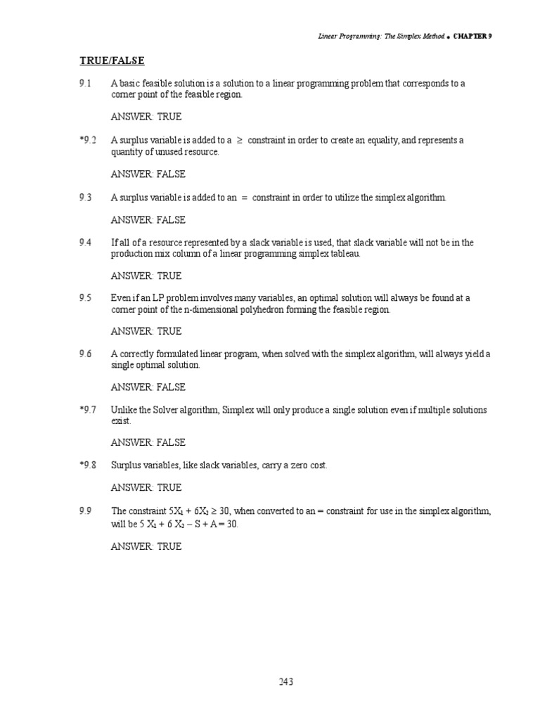 Linear Programming Simplex | PDF | Linear Programming | Mathematical ...