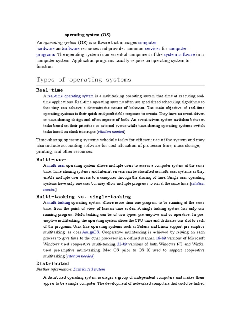 An Overview of Operating System Types: Real-Time, Time-Sharing, Multi ...