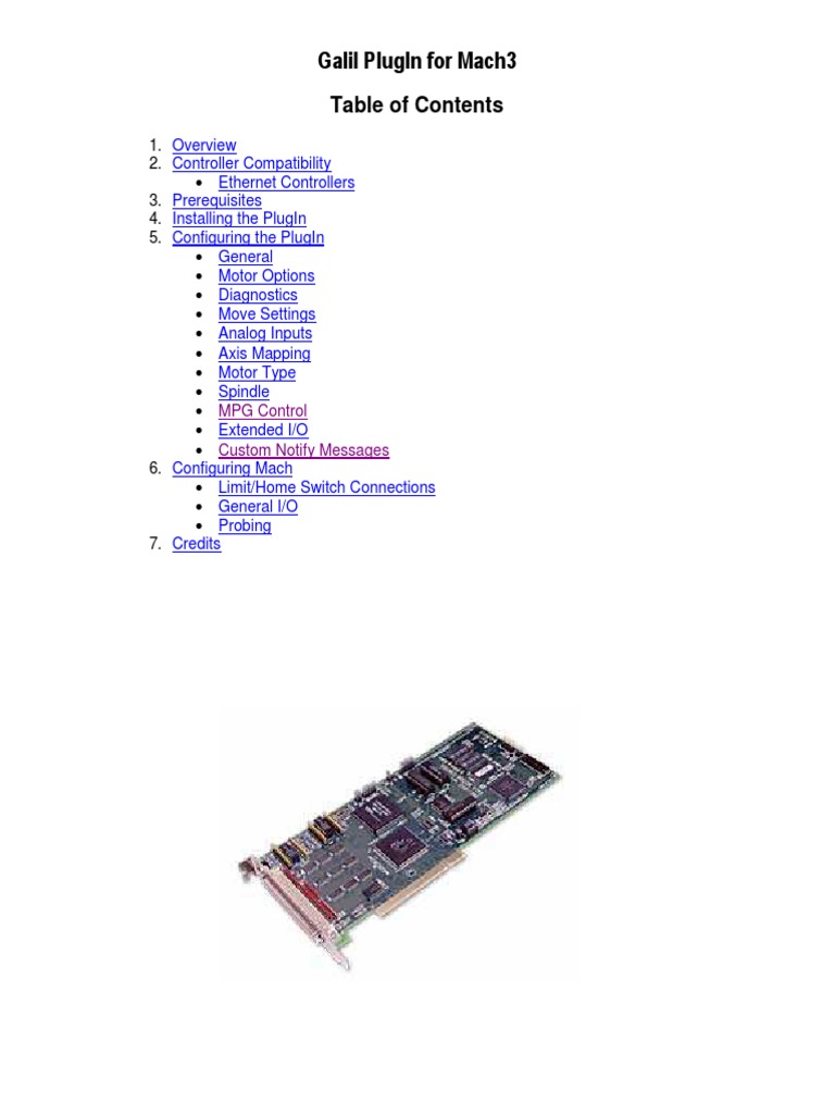 Configuring Galil Motion Controller Integration with Mach3 CNC Software ...