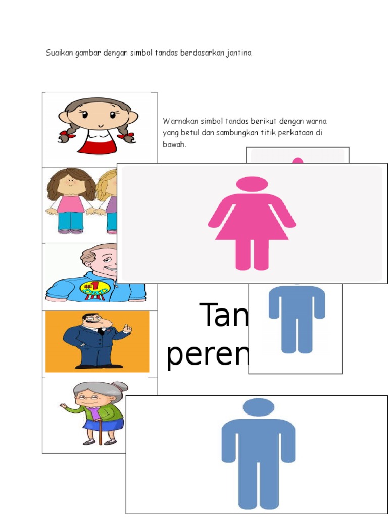Lembaran Kerja Simbol Tandas Jantina | PDF